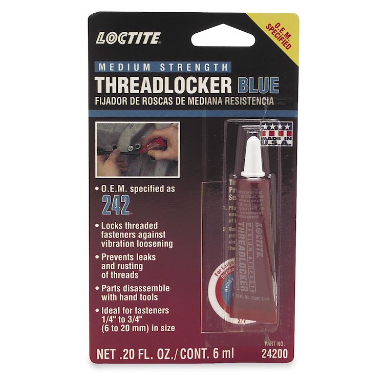 Loctite Threadlocker 242 Medium Strength Blue - Cycle Gear