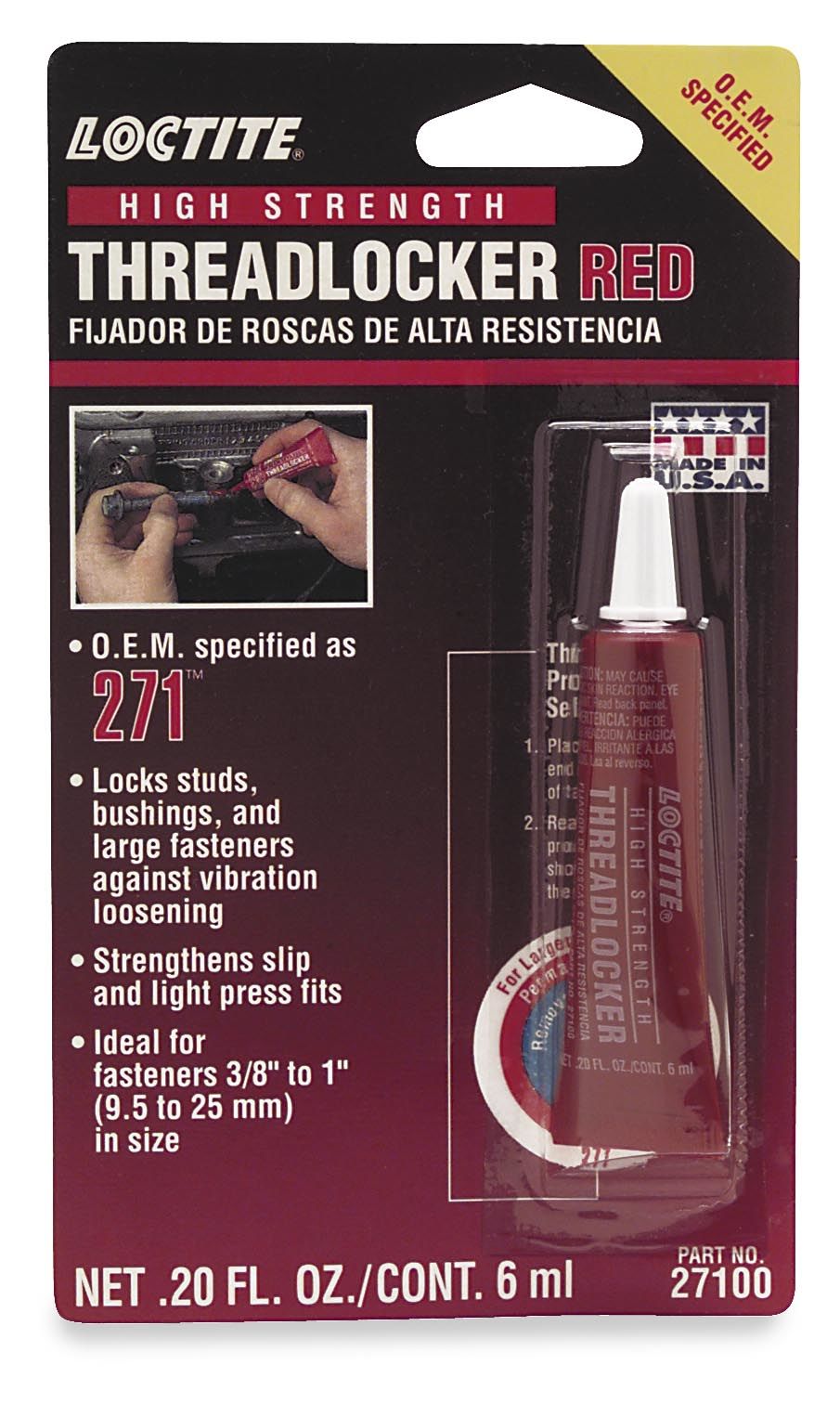 Loctite Threadlocker 262 High Strength Red - Cycle Gear
