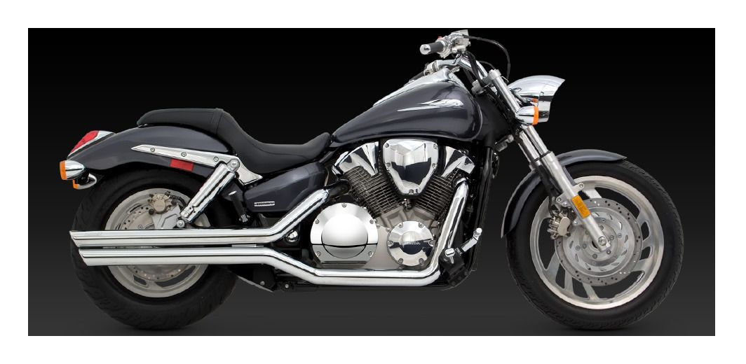 Vance & Hines Big Shots Staggered Exhaust Honda VTX1300S/VTX1300R ...
