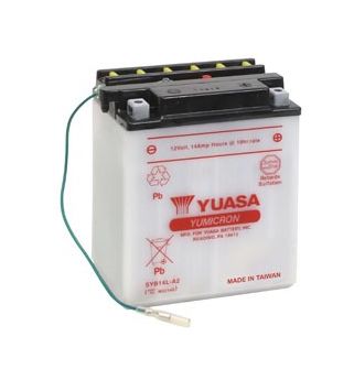 Yuasa SYB14L-A2 Yumicron Conventional Battery - Cycle Gear