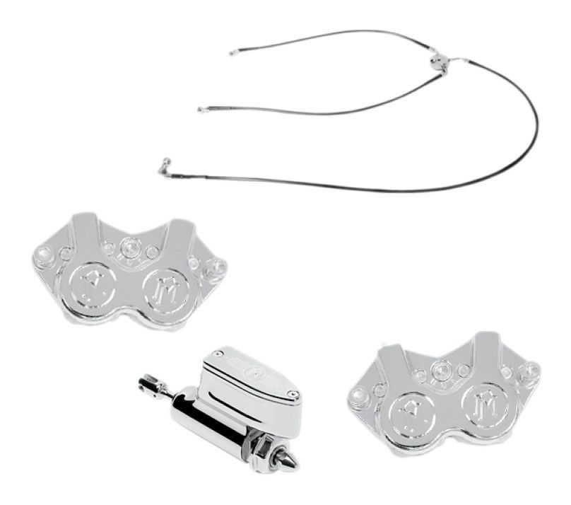 Performance Machine Stage 1 4-Piston Caliper Rear Brake Kit For Harley ...