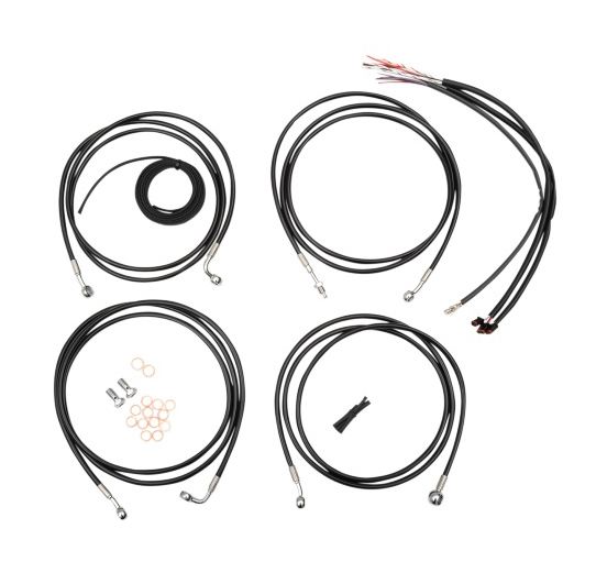 LA Choppers Handlebar Cable Brake Line And Wire Kit For Harley Touring ...