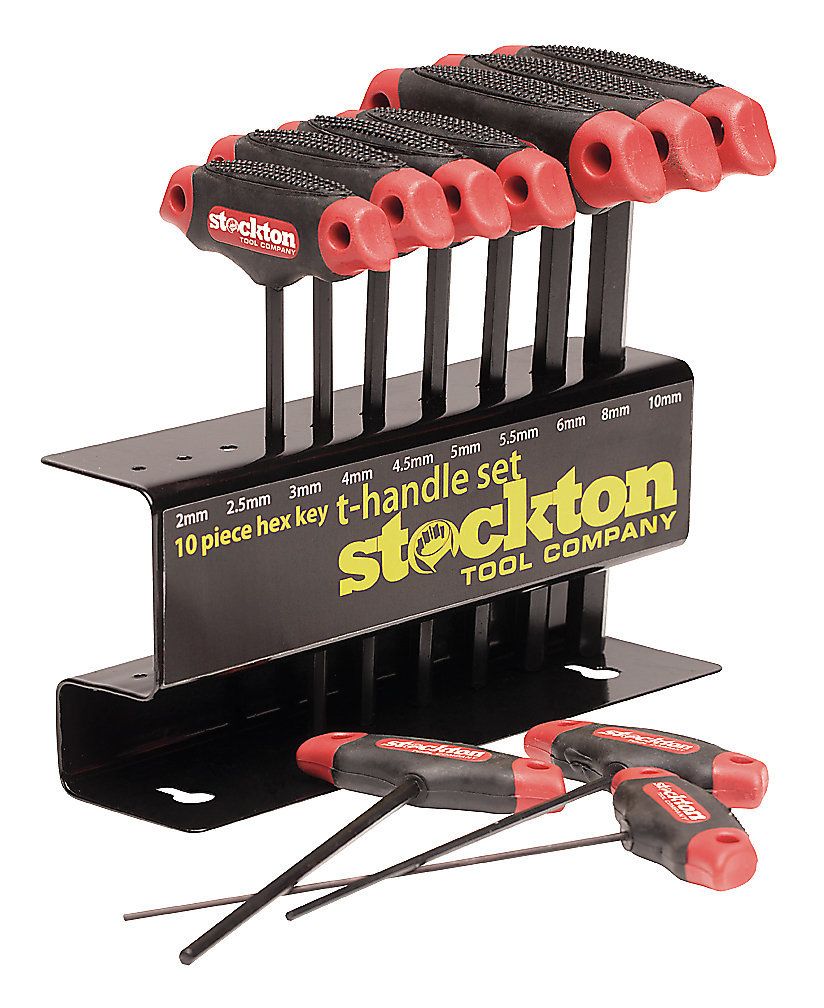 Stockton 10 Piece Hex Key T-Handle Set - Cycle Gear