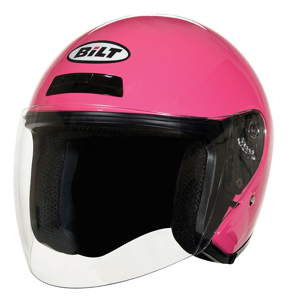 Open Face Helmet With Retractable Sun Visor