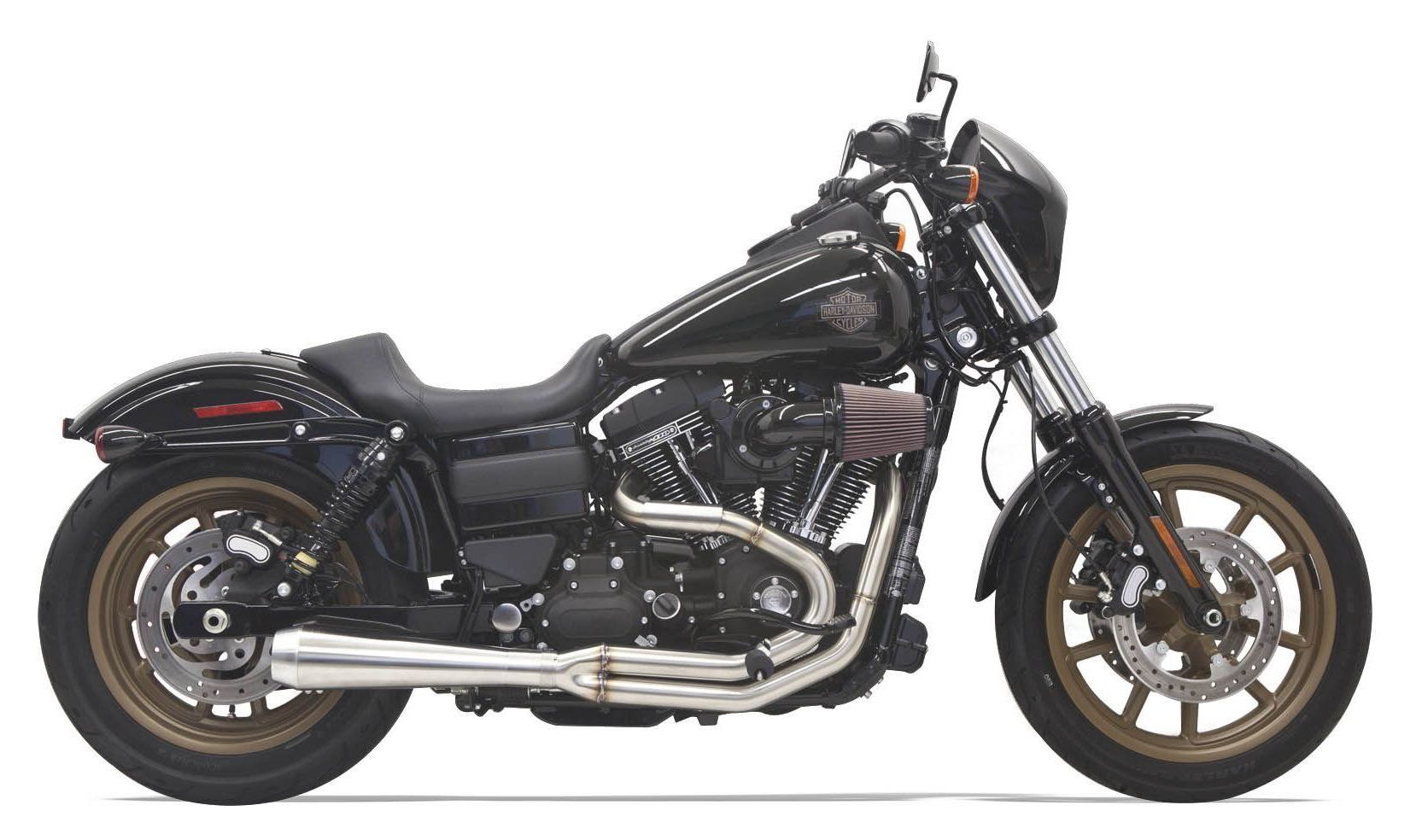Bassani Road Rage II 2-Into-1 Exhaust For Harley Dyna With Tall Shocks ...