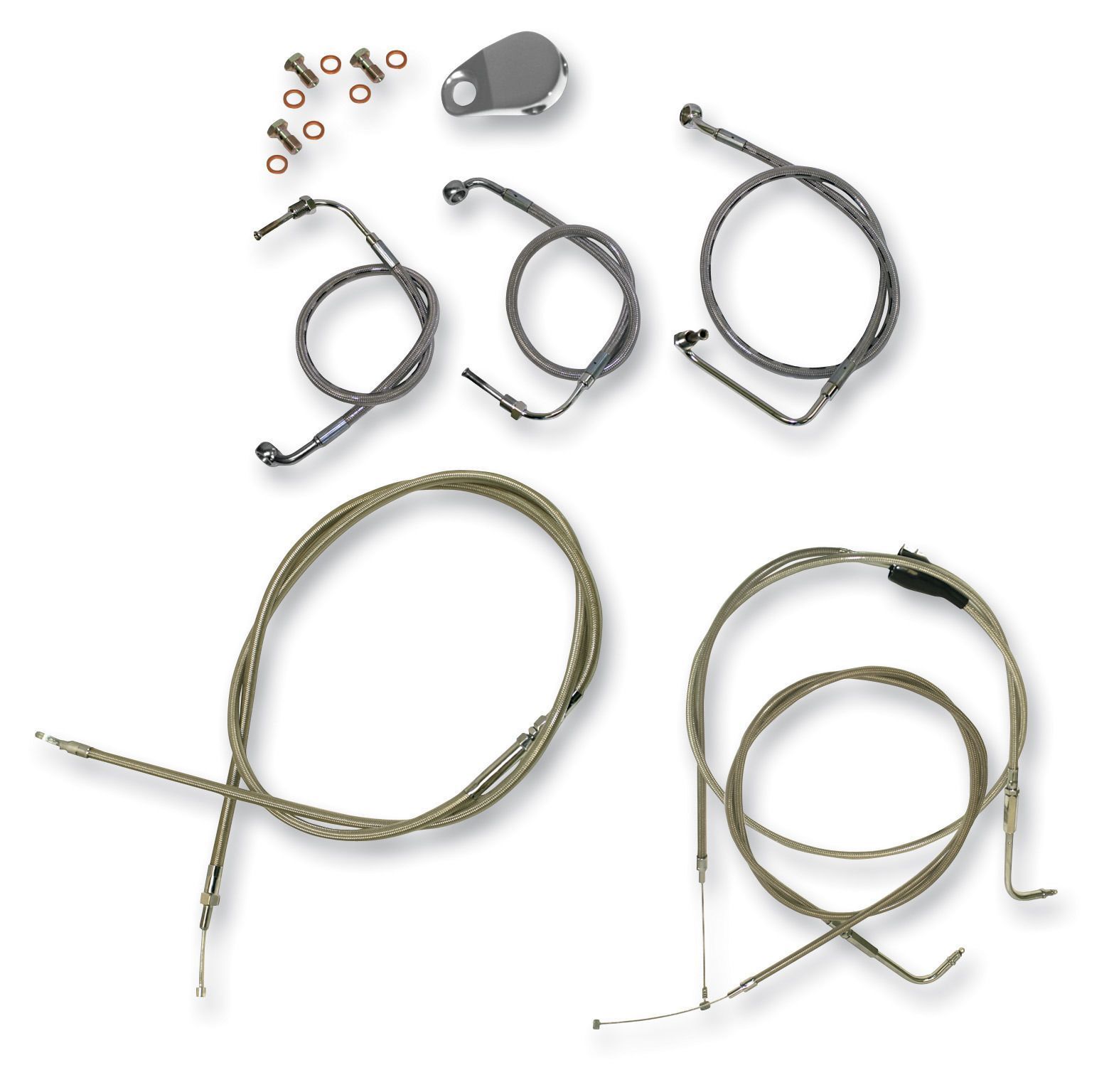 LA Choppers Handlebar Cable And Brake Line Kit For Harley Sportster w ...