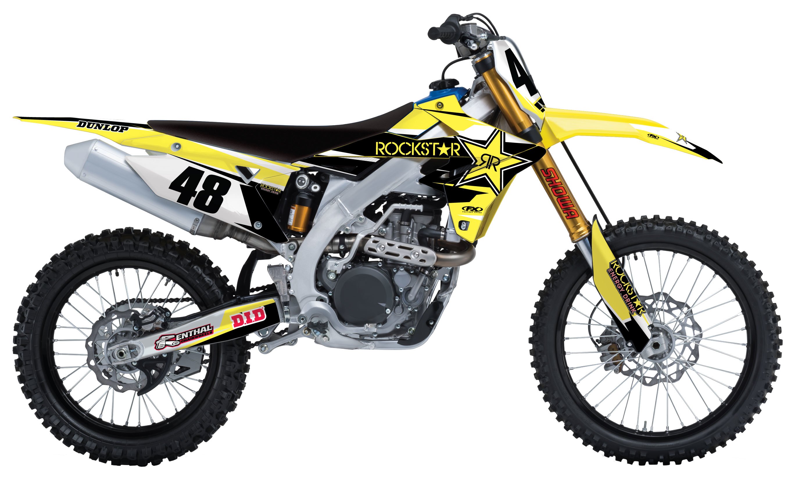 Factory Effex Rockstar Shroud / Airbox Graphics Kit Suzuki RM125 ...