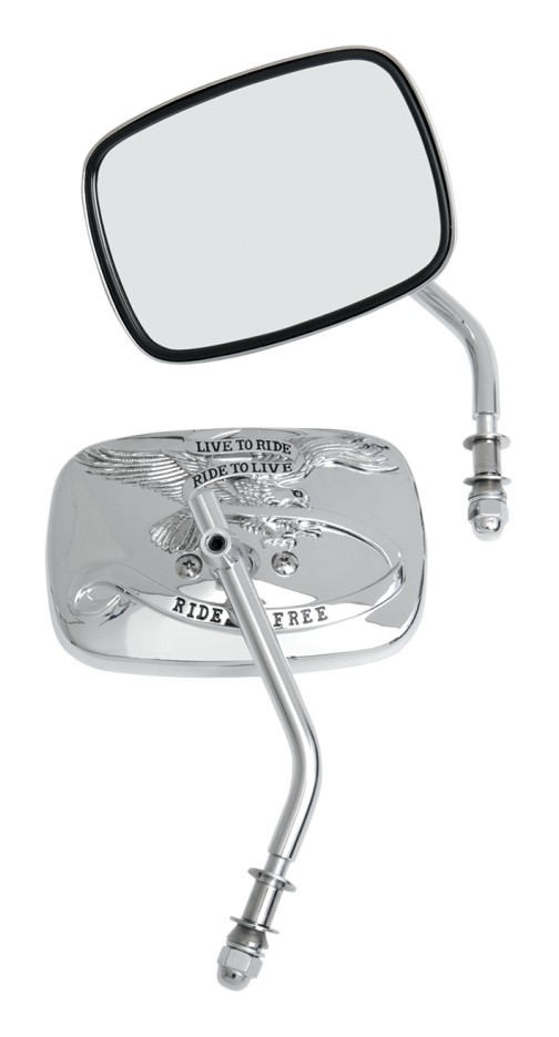 Drag Specialties Live To Ride Custom Mirrors - Cycle Gear