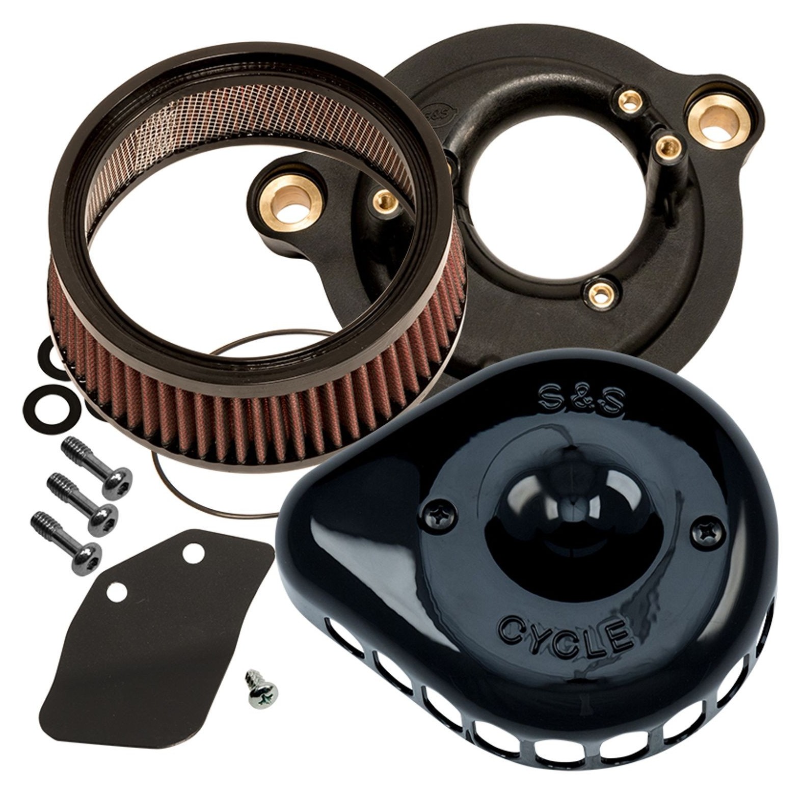S&S Cycle Mini Teardrop Stealth Air Cleaner Kit For Harley Milwaukee ...