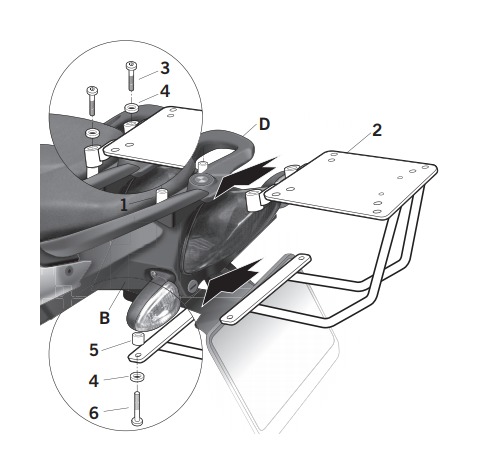 Shad Top Case Rack BMW F800ST 2009-2013 - Cycle Gear