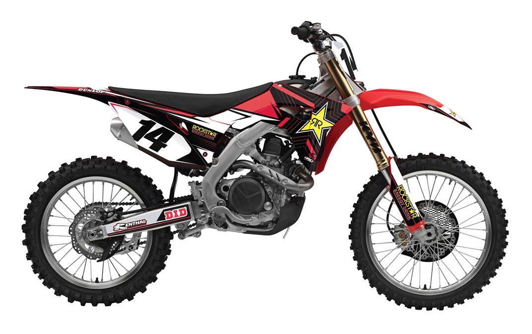Factory Effex Complete Rockstar Graphics Kit Honda CR125R / CR250R 2002 ...
