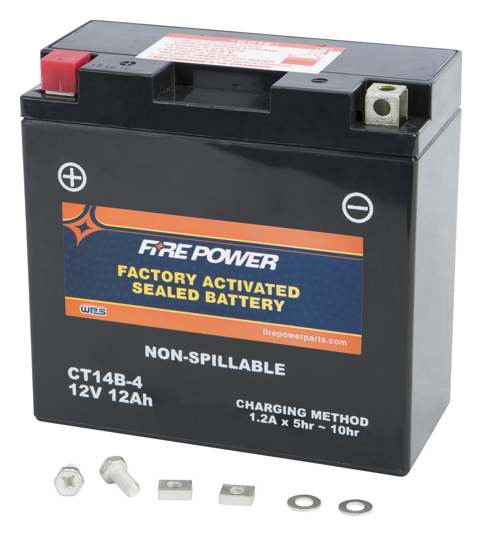 Fire Power Factory Activated Battery CT14B-4 - Cycle Gear