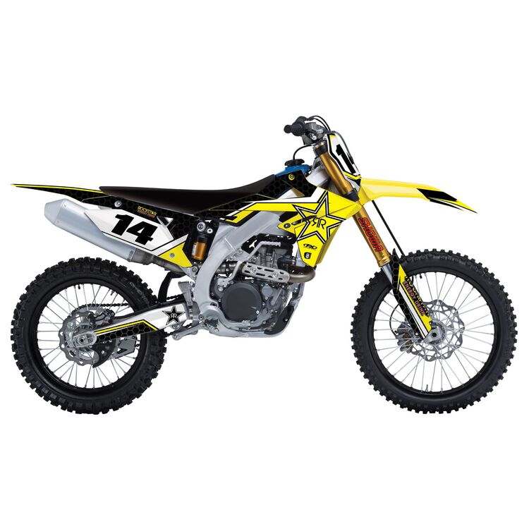 Factory Effex Rockstar Shroud / Airbox Graphics Kit Suzuki RMZ250 2007 ...