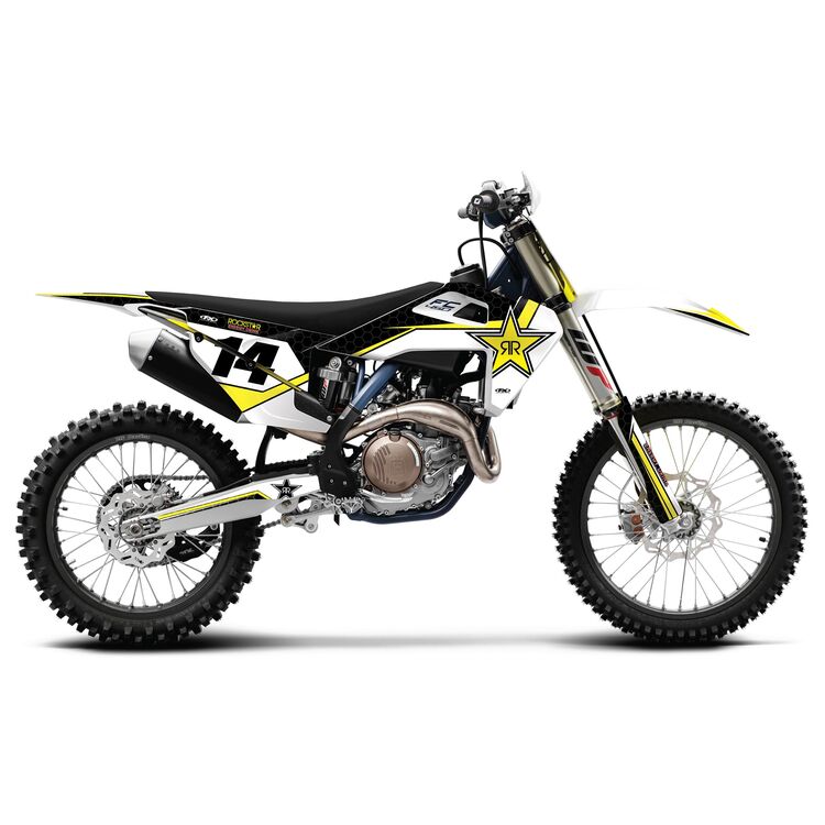 Factory Effex Rockstar Shroud / Airbox Graphics Kit Husqvarna TC / FC ...