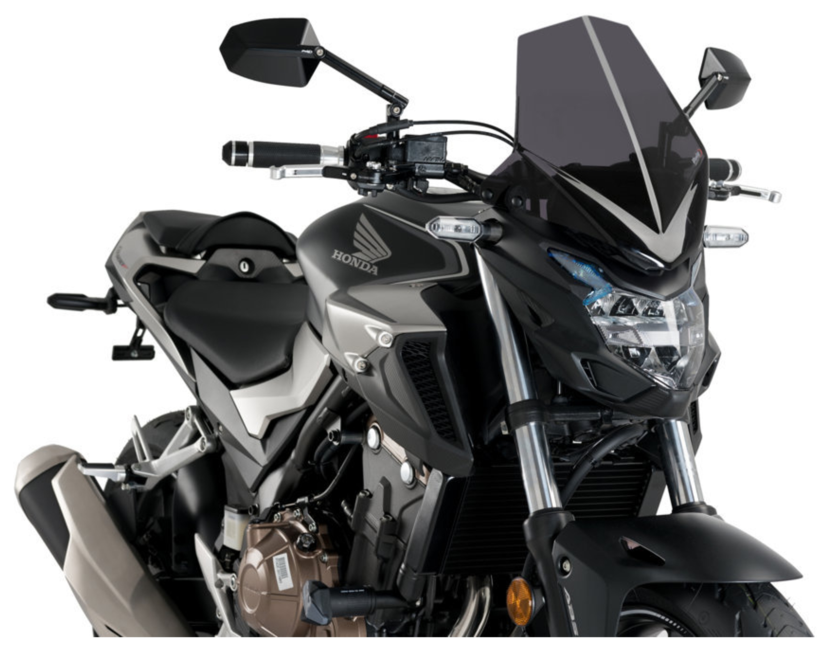 HONDA CB500F 2016 17 18 BLACK FRONT WINDSCREEN SHIELD ABS ￡51.20 ...