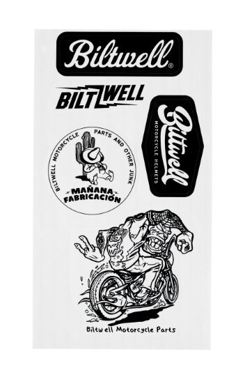 Biltwell "A" Sticker Sheet - Cycle Gear