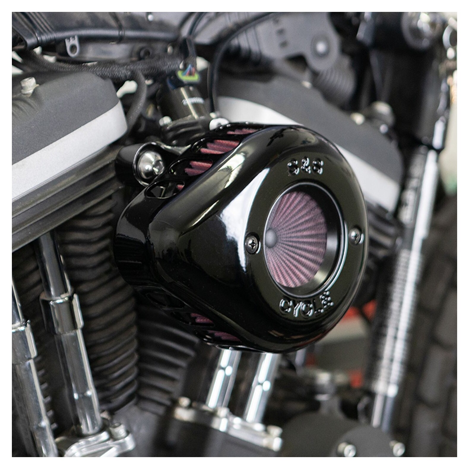 S&S Cycle Teardrop Air Stinger Air Cleaner Kit For Harley Sportster ...