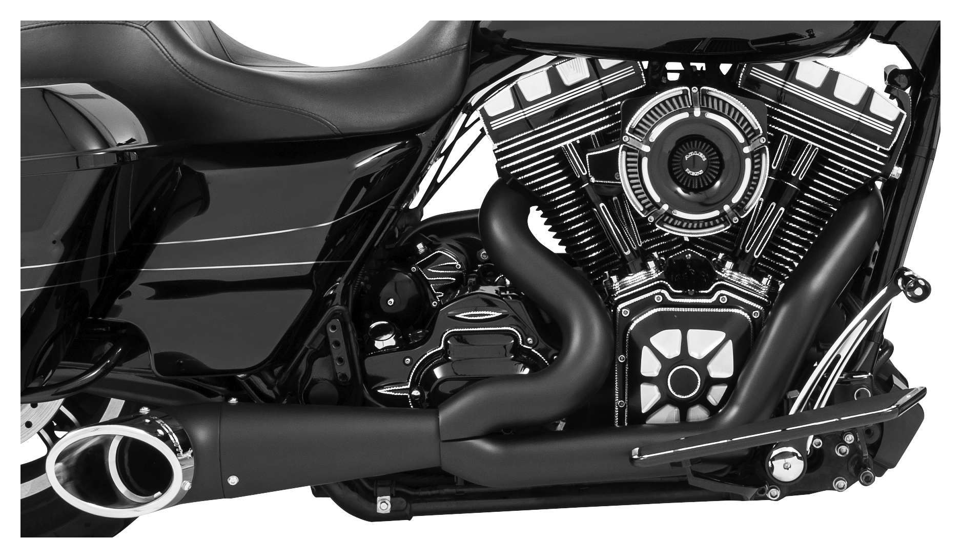 Freedom Performance 2-Into-1 Turnout Exhaust For Harley Softail FXCW ...