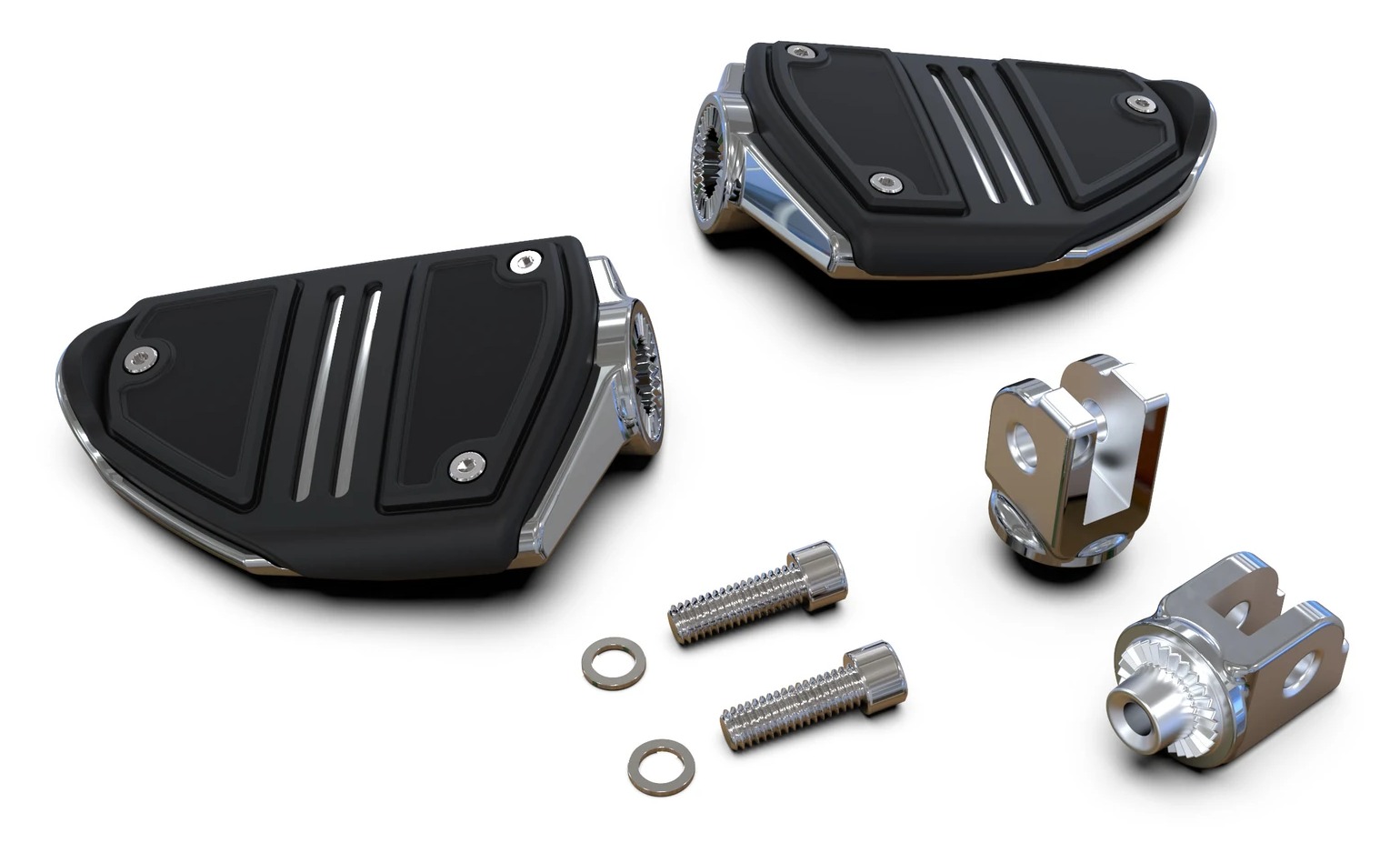 Ciro Twin Rail Passenger Footrests For Harley Softail 2018-2026 - Cycle ...