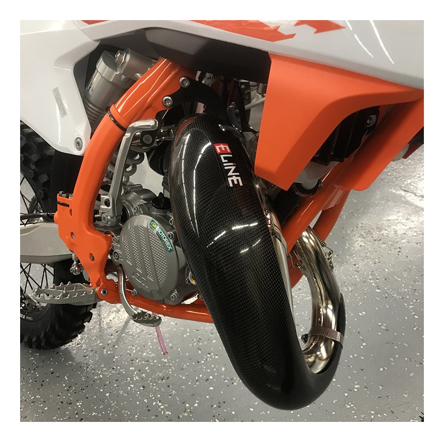 E-Line Carbon Fiber Pipe Guard Honda / Kawasaki / KTM / Yamaha 1999 ...