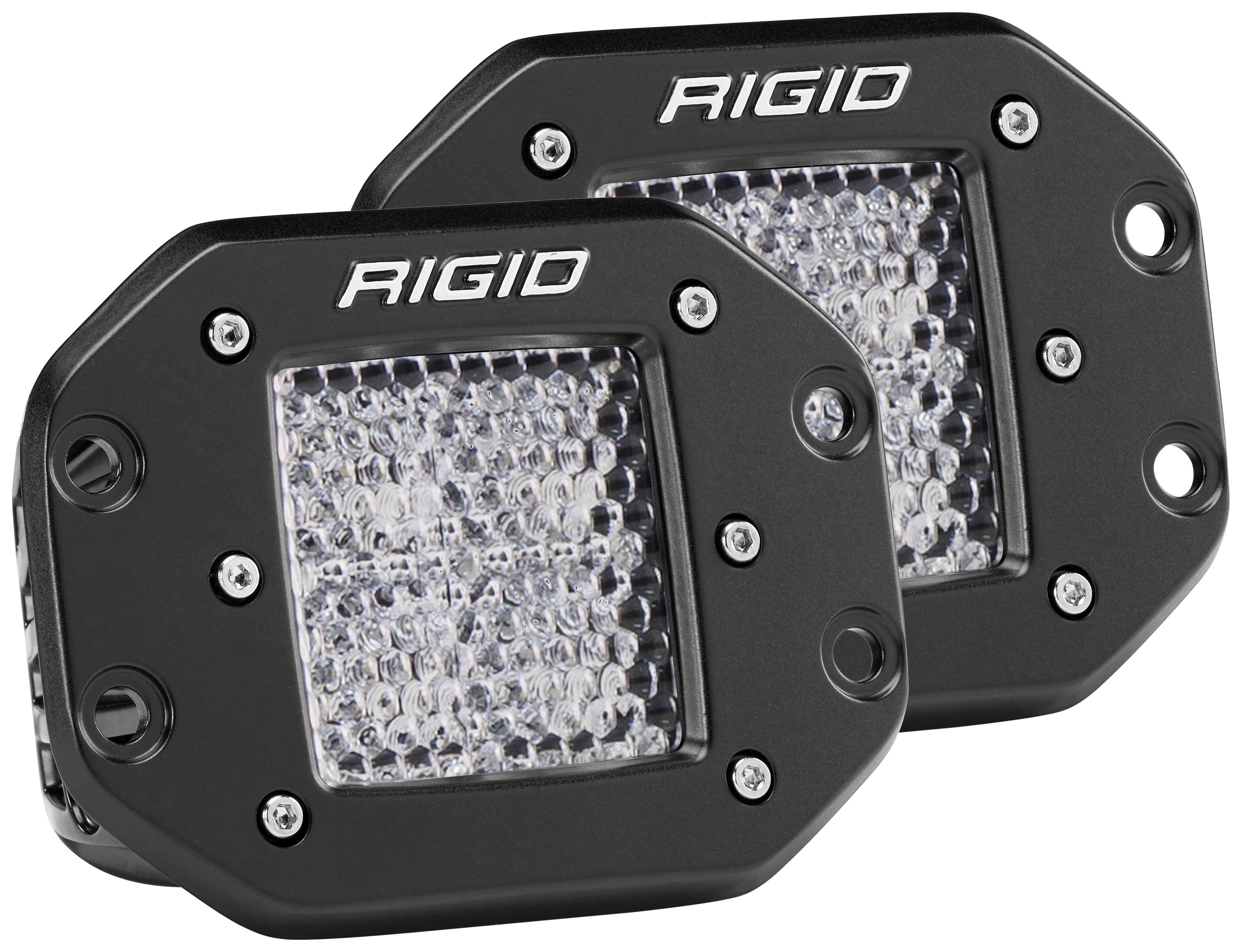 Rigid D-Series Pro LED Flush Mount Lights - Dual Pack - Cycle Gear