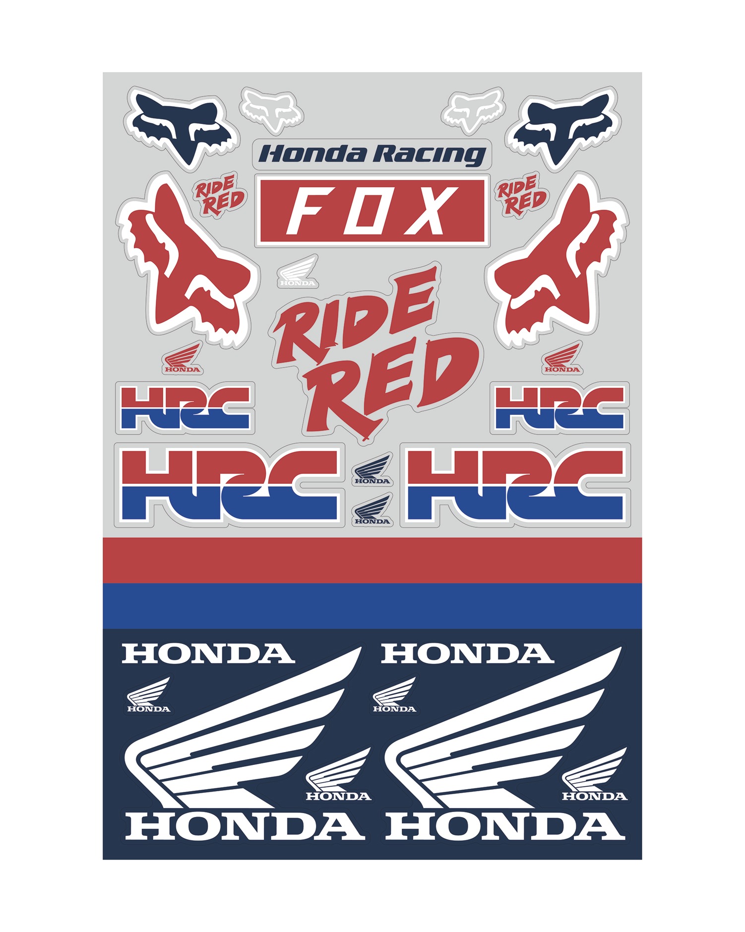 Fox Racing Honda Track Sticker Pack - Cycle Gear