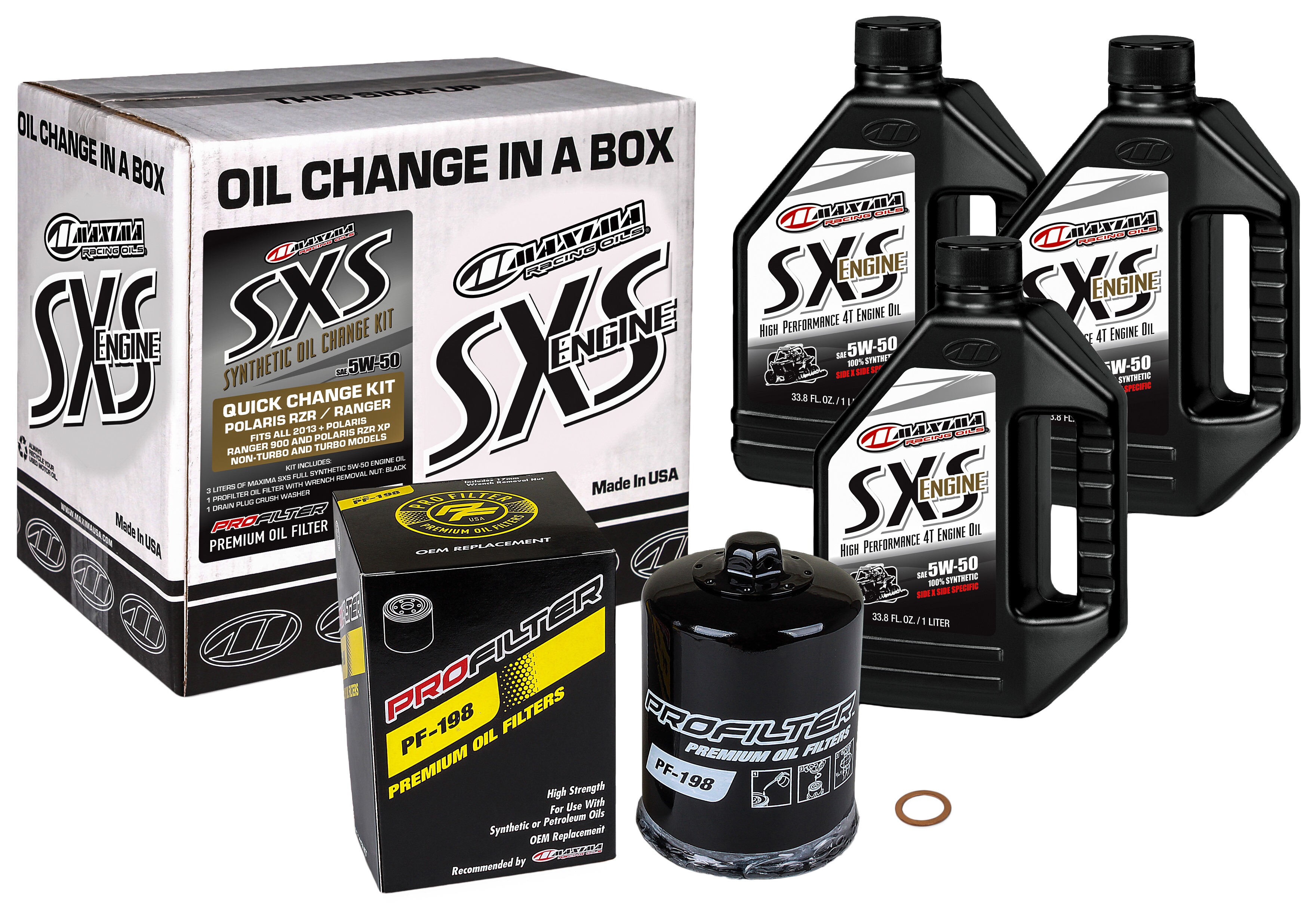Maxima SxS Full Synthetic Quick Change Oil Kit Polaris Ranger / RZR ...