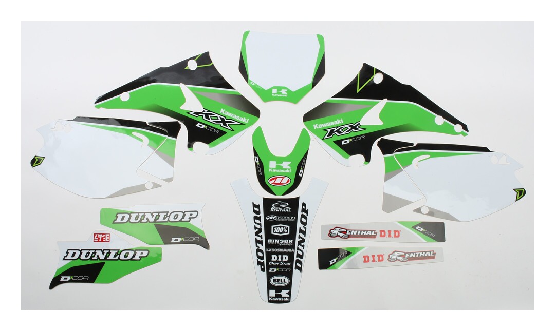D'COR Visuals Raceline Graphics Kit Kawasaki KX125 / KX250 2003-2007 ...