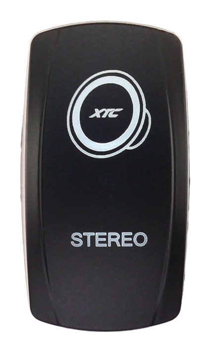 XTC Power Products Dash Switch Rocker Face - Stereo - Cycle Gear