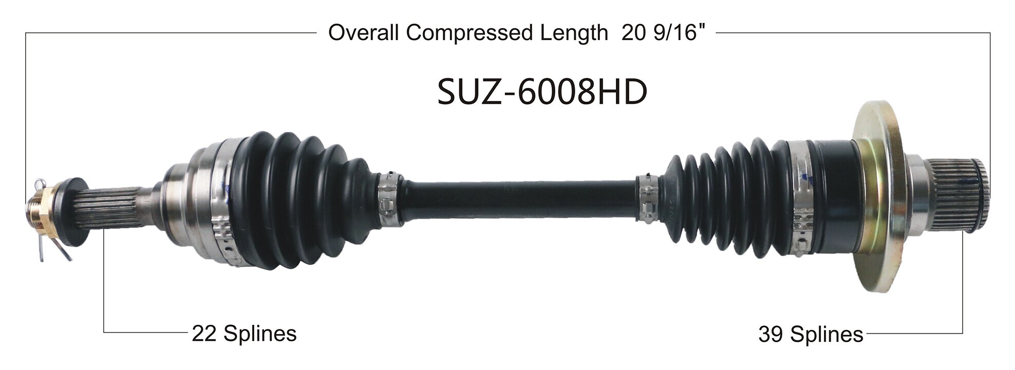 Open Trail HD 2.0 Rear Axle Suzuki KingQuad 500 / 750 2009-2021 - Cycle ...