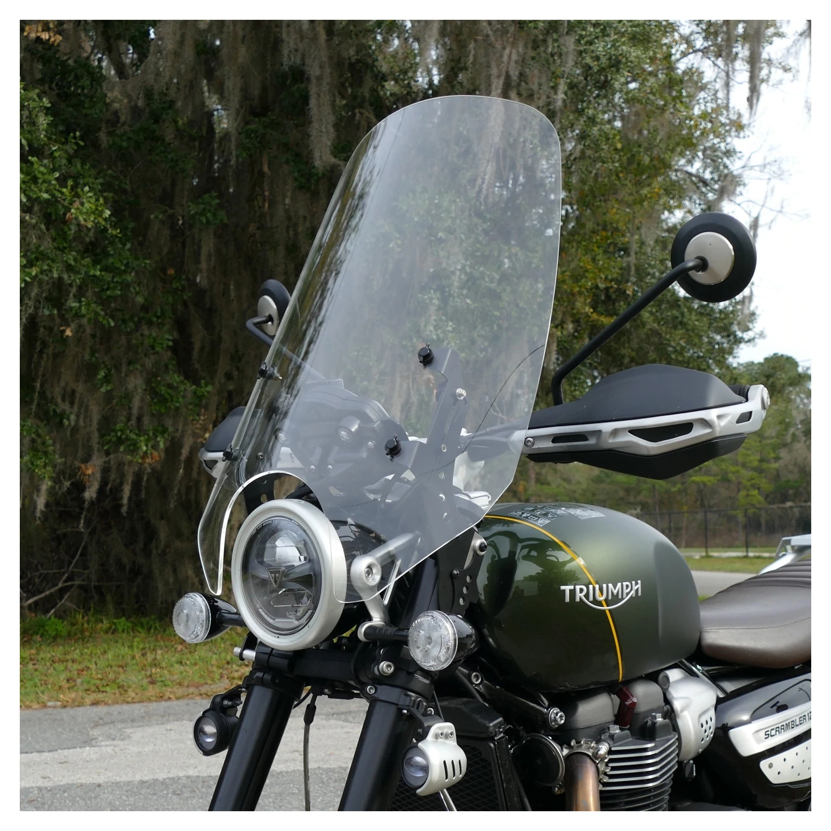MadStad Engineering Adjustable Windshield System Triumph Scrambler 1200 ...