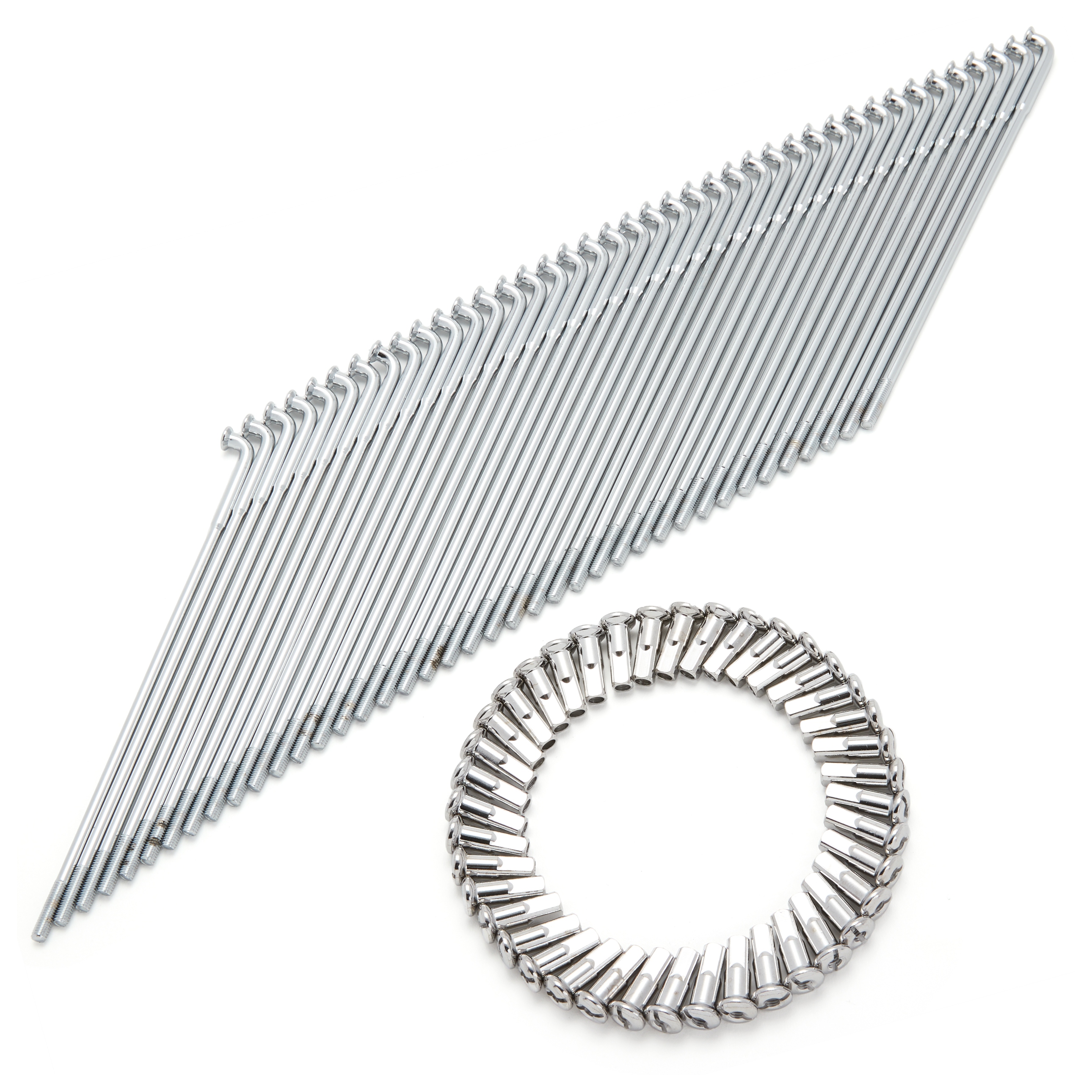 Milwaukee Twins Chrome Round Spokes for 16" Wheels - Cycle Gear