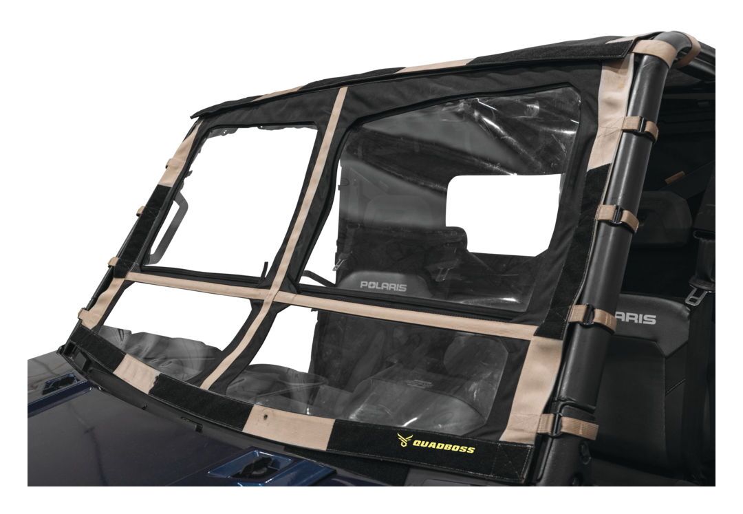 Quad Boss Soft Windshield Polaris Ranger 2013-2021 - Cycle Gear