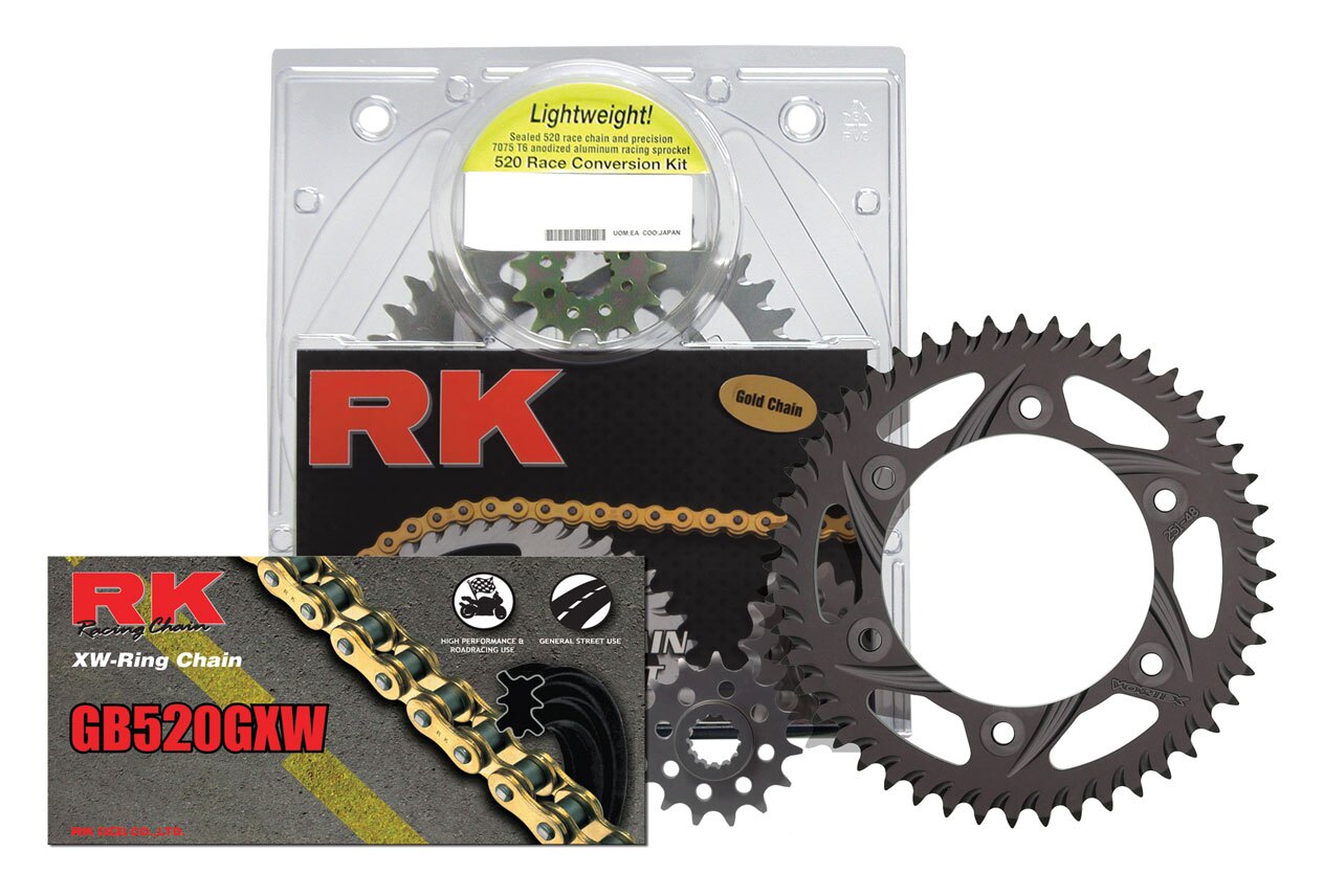 RK Chains 520 Aluminum Quick Acceleration Chain and Sprocket Kit BMW ...
