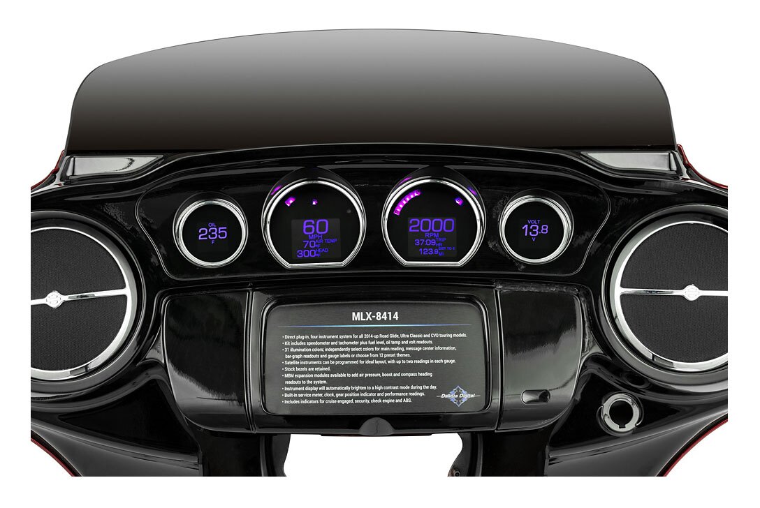 Dakota Digital MLX Series 4 Gauge Set For Harley Touring 2014-2024 ...