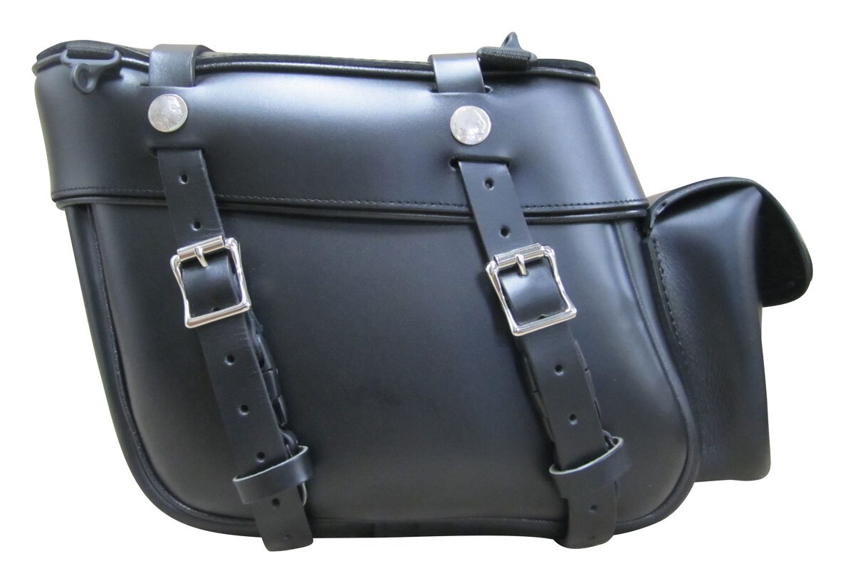 Leatherworks 111 Deluxe Box Top Studded Throw Over Saddlebags With Rear ...