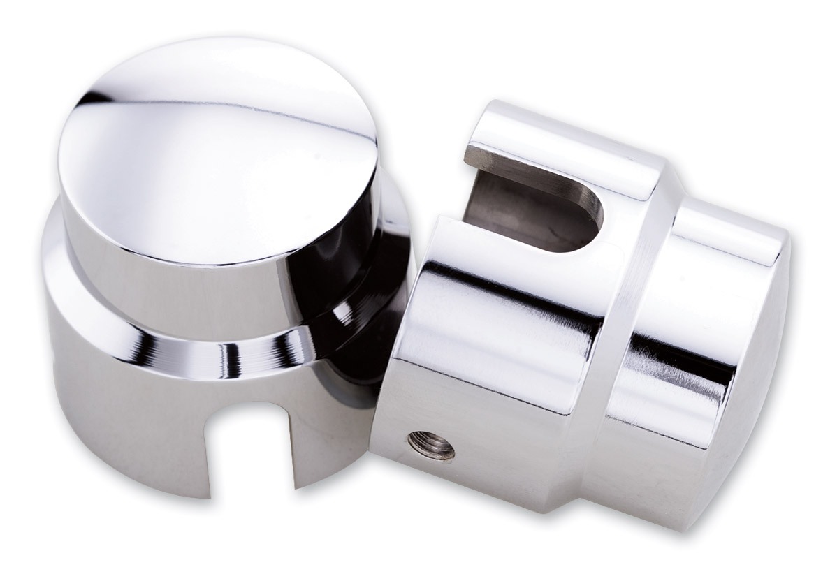 Milwaukee Twins Dome Rear Axle Nut Covers For Harley Softail 1984-2007 ...