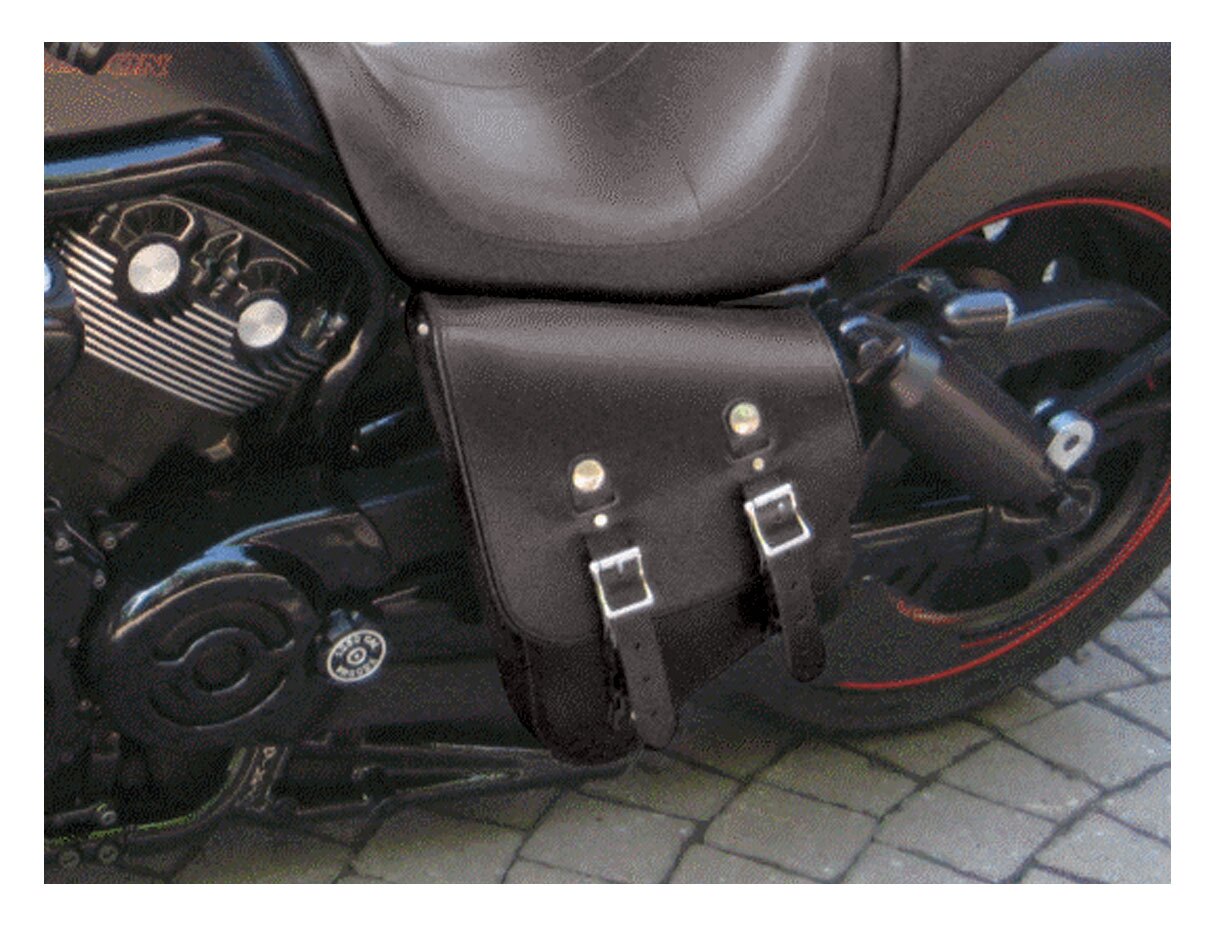 Leatherworks Leather Left Side Solo Bag For Harley V-Rod 2002-2012 ...