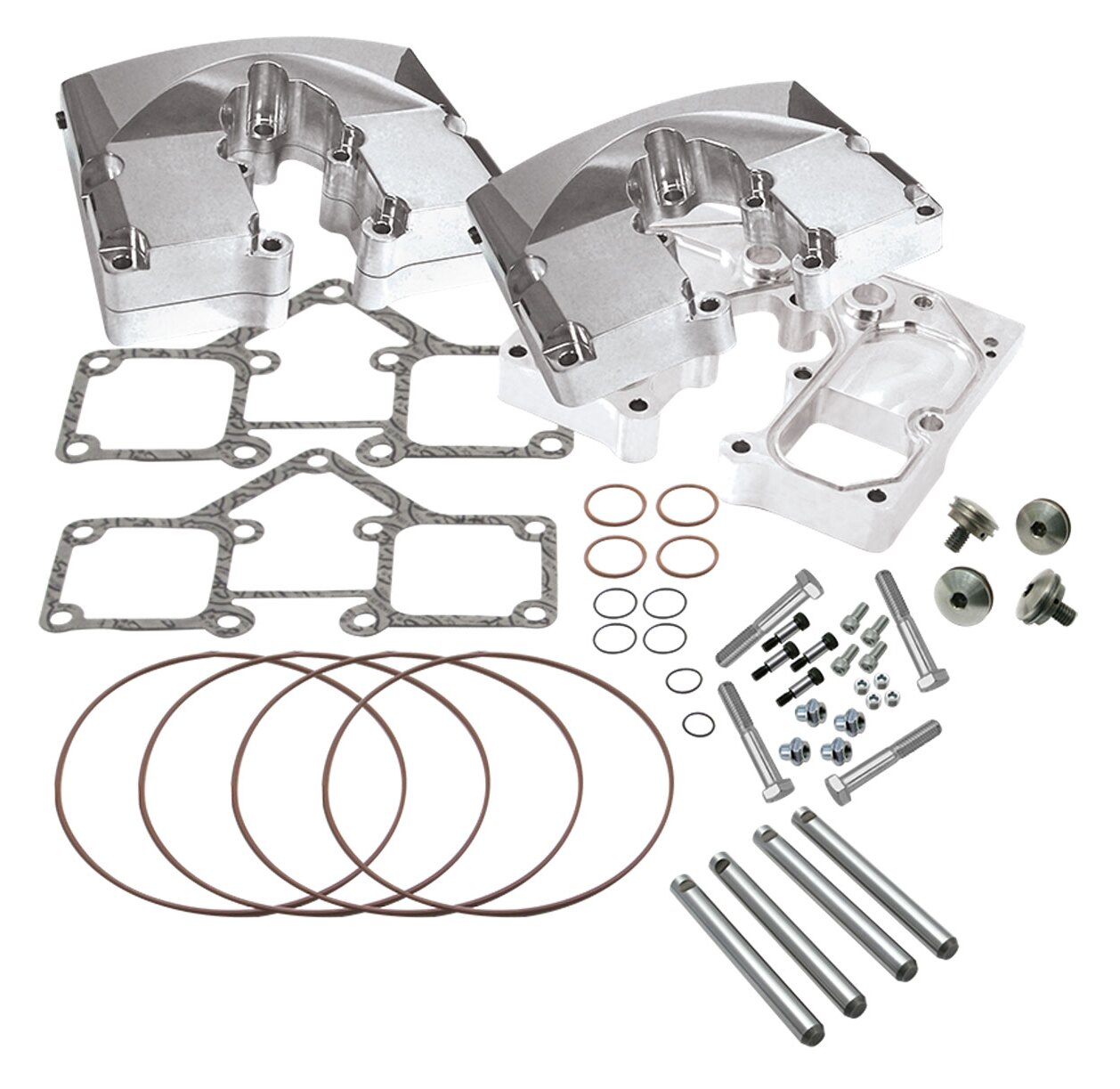 S&S Cycle Billet Rocker Covers with Rocker Shafts For Harley Shovelhead ...