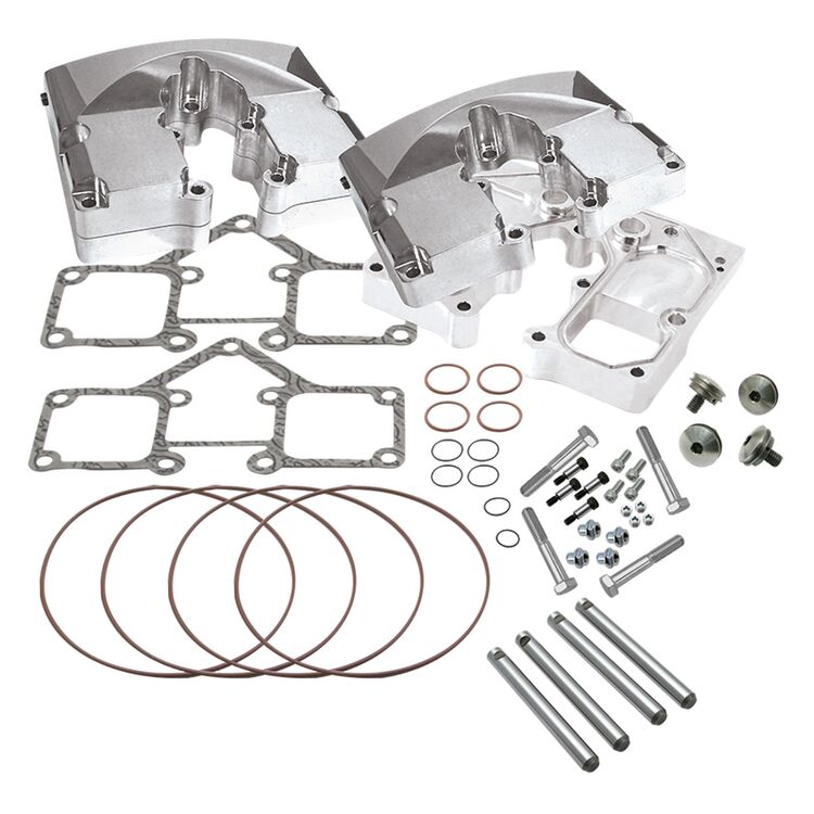 S&S Cycle Billet Rocker Covers with Rocker Shafts For Harley Shovelhead ...