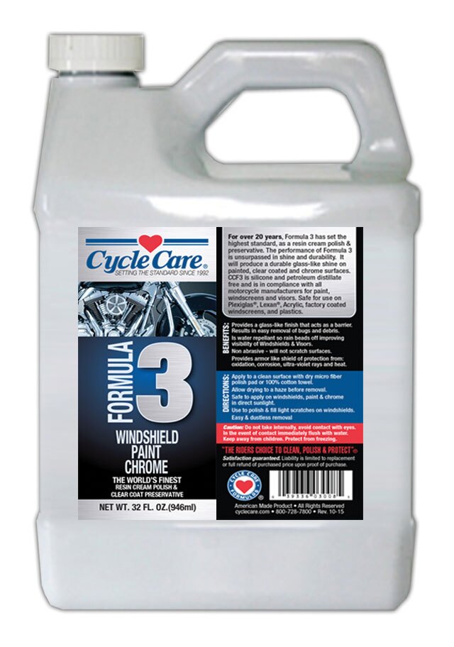 Cycle Care Formula 3 Windshield / Paint / Chrome Polish - Cycle Gear