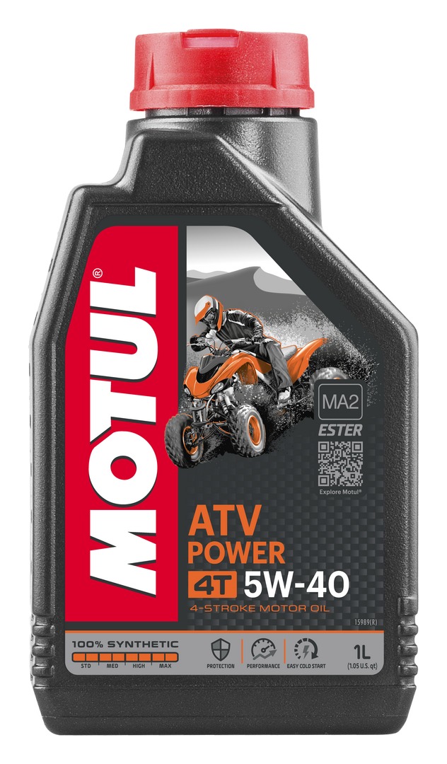 Motul ATV Power 4T 5W40 Engine Oil - 1 Liter - Cycle Gear