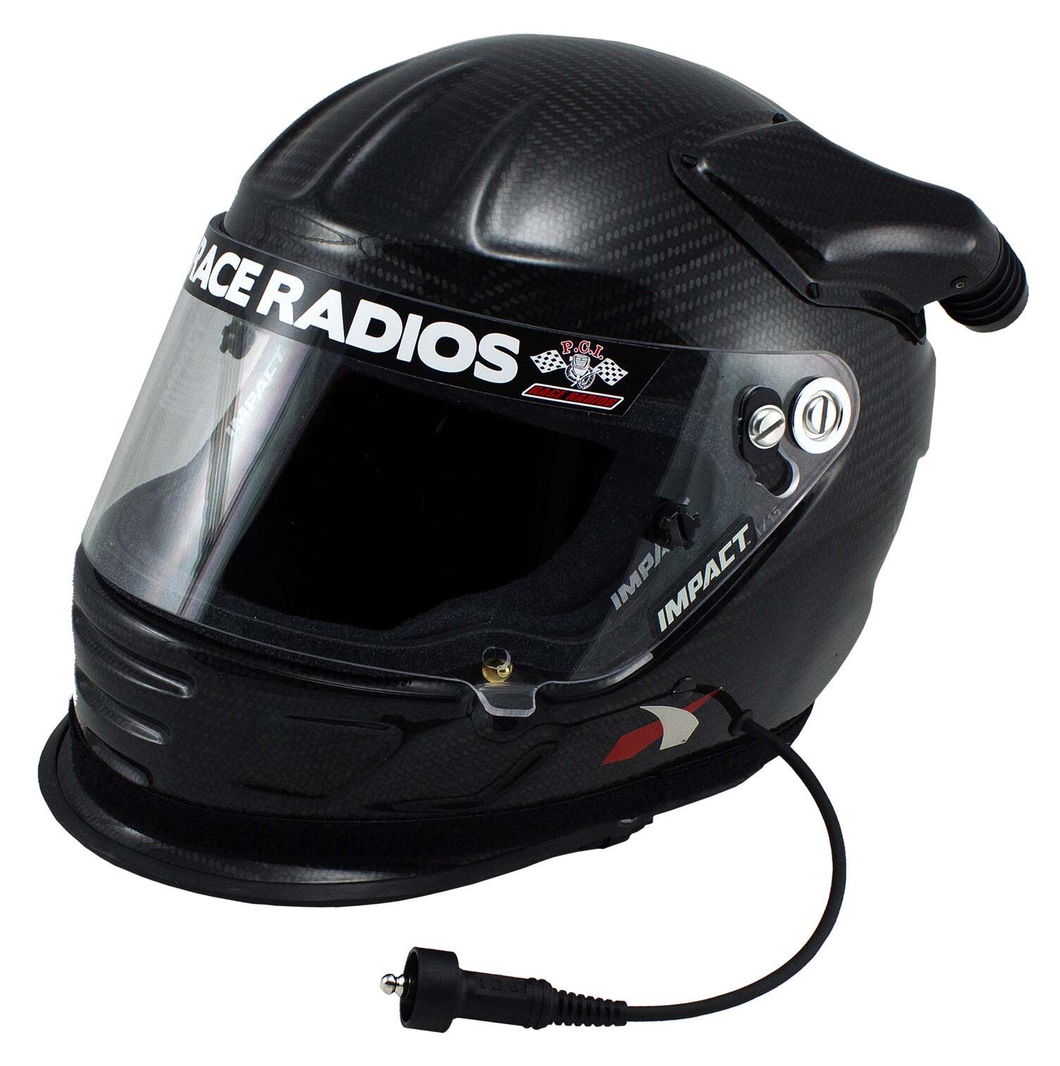 PCI Race Radios Wired Carbon Air Draft Helmet - Cycle Gear