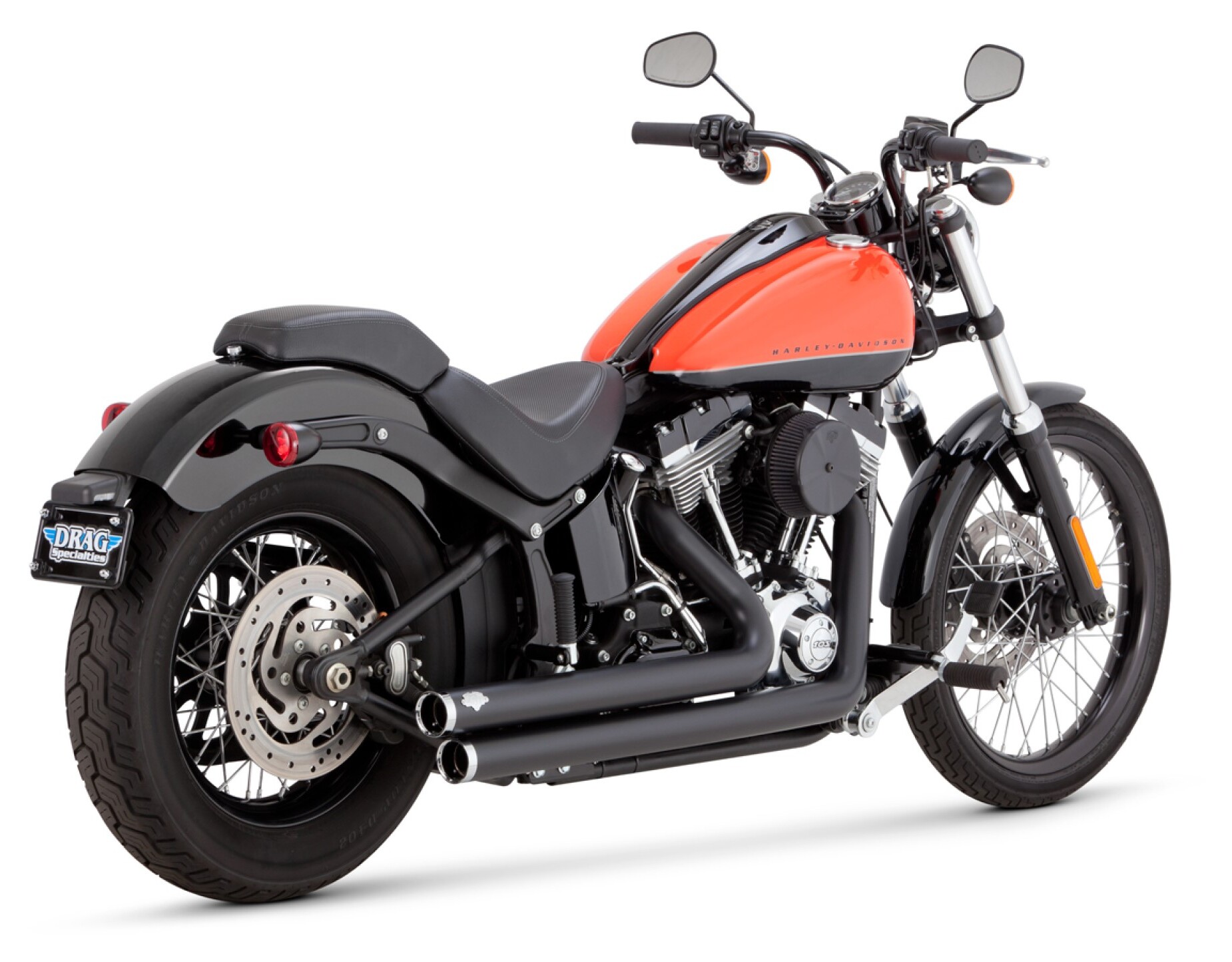 Vance & Hines Big Shots Staggered Exhaust For Harley Softail 1986-2009 ...