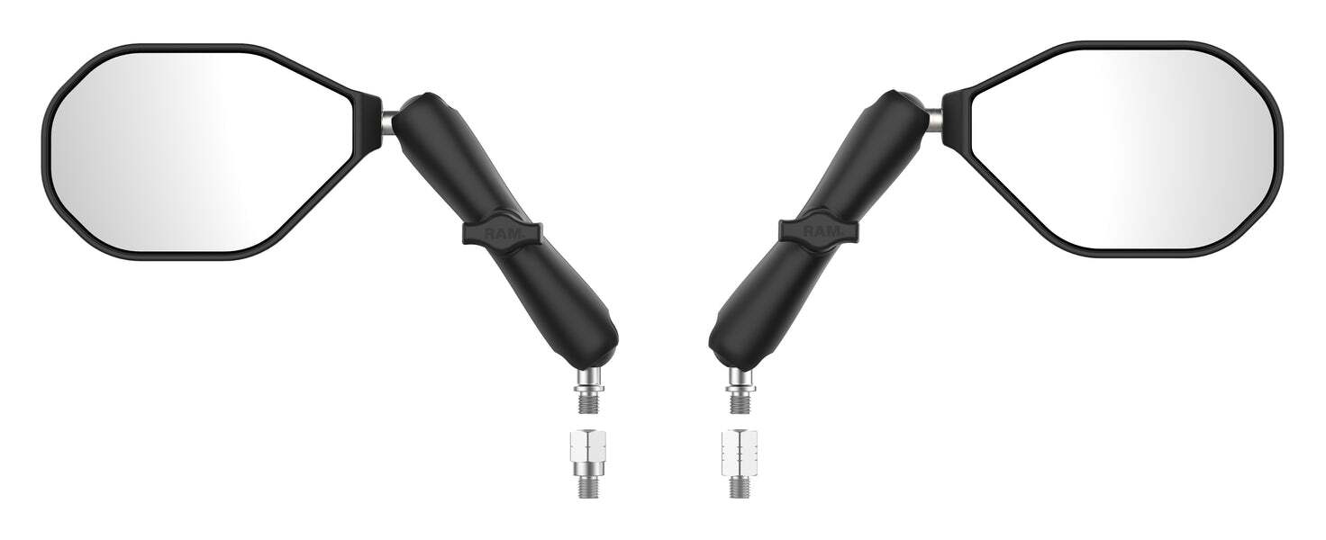 RAM Mounts Tough-Mirror Kit With M10-1.25 Bases And Reverse Adapter ...