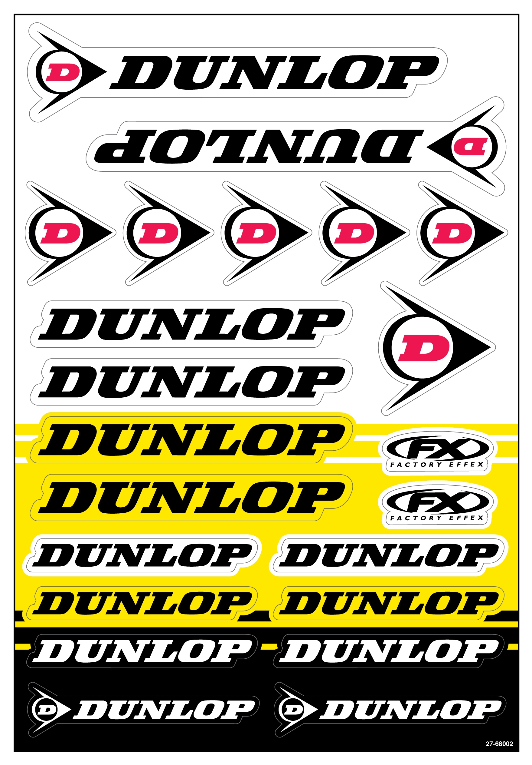 Factory Effex Dunlop Sticker Sheet - Cycle Gear
