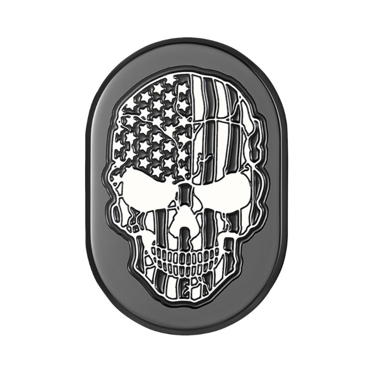 Figurati Designs Contrast Flag Skull Antenna Hole Filler For Harley ...