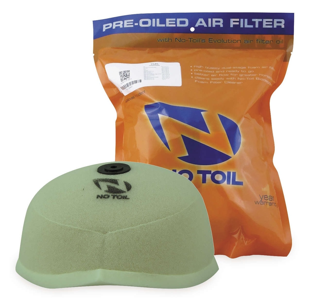 No Toil Pre Oiled Air Filter KTM / Husqvarna / Gas Gas 50cc 2024-2025 ...