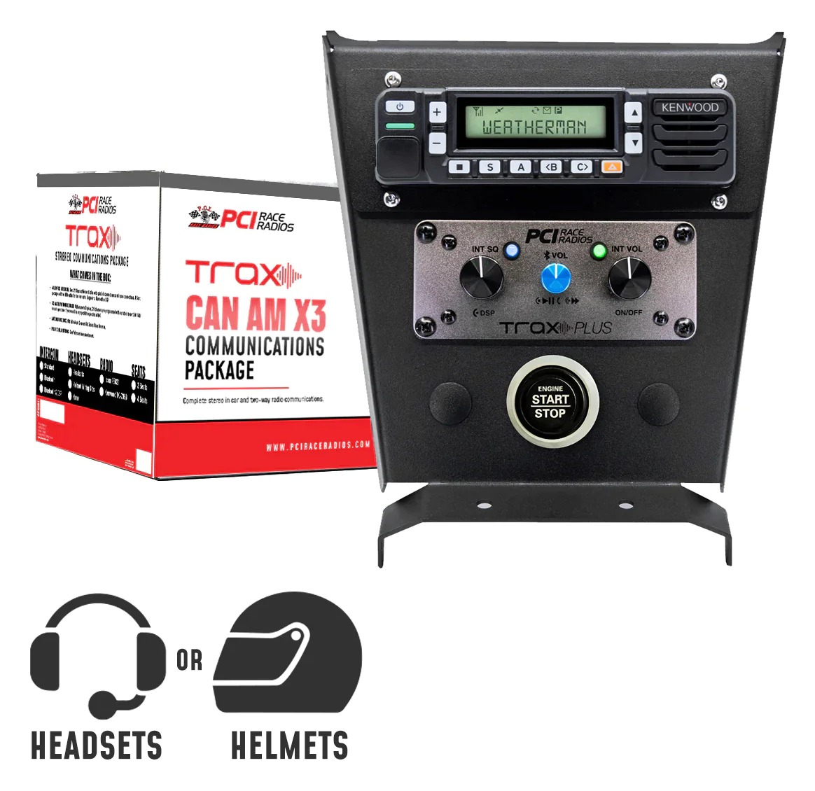 PCI Radios Trax Stereo Communications Kit Can-Am X3 2017-2024 - Cycle Gear