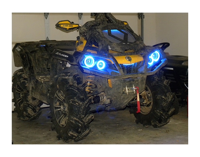 Snorkel Your ATV Angel Eyes LED Kit Can-Am Outlander 2012-2024 - Cycle Gear